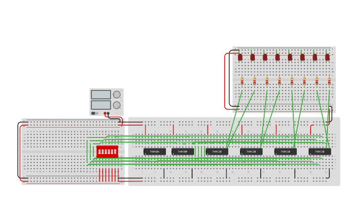 Circuit design 74138 - Tinkercad