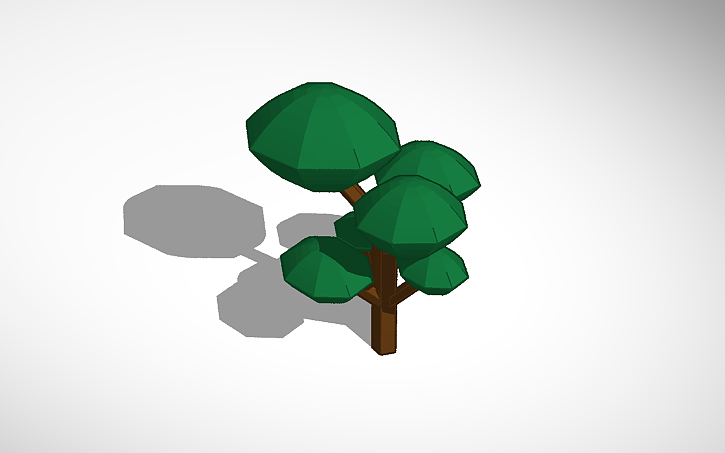 3D design Low-Poly Tree - Tinkercad
