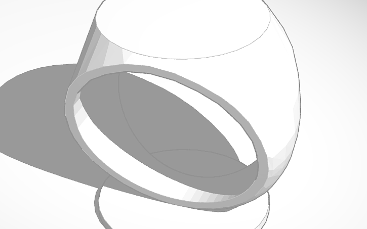 3D design Copy of smaller of Signet Ring - Tinkercad