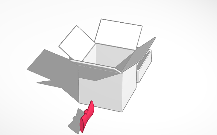 3D design Open and closed gift boxes - Tinkercad