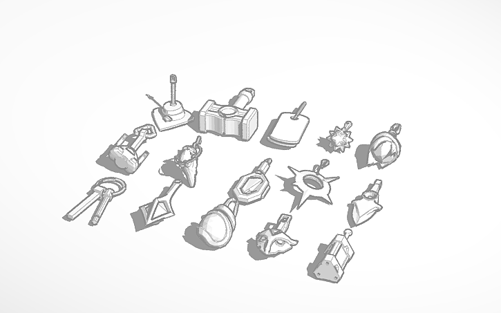 3D design Valorant Agent keychains (Missing Neon and Chamber) - Tinkercad