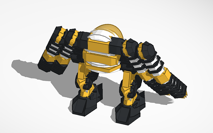 3D design Copy of gold mech - Tinkercad