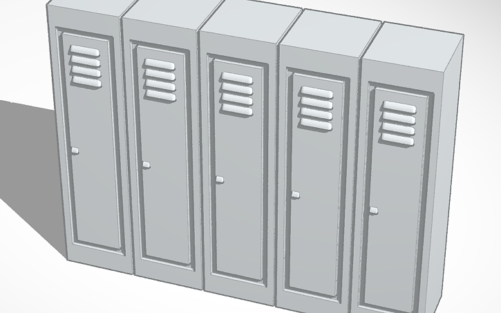 3D design Ho Scale Lockers - Tinkercad
