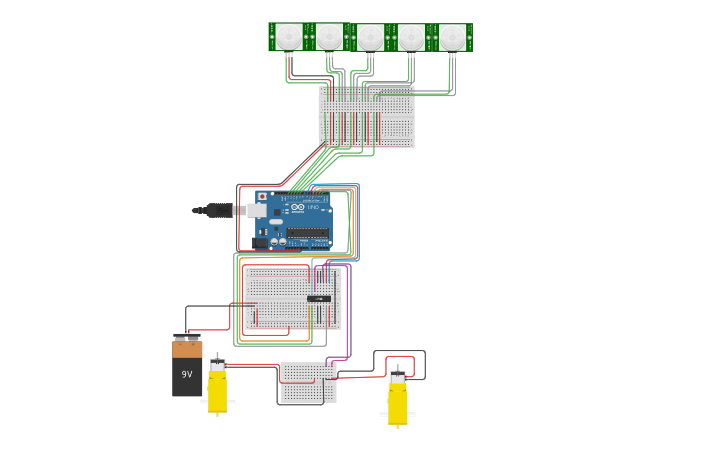Circuit design Line-Following Group - Tinkercad