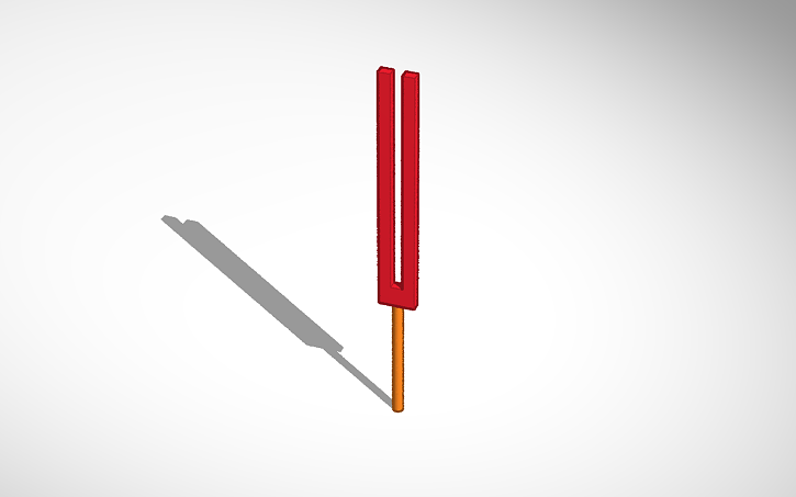 3D design Tuning Fork 384Hz - Tinkercad