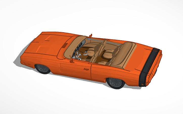 3D design Dodge Charger convertible - Tinkercad