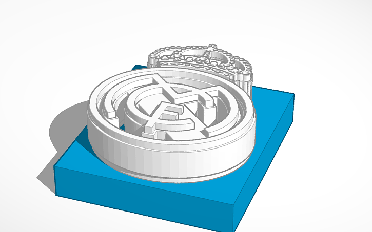 3D design Lita y Luis David Llavero Real Madrid - Tinkercad