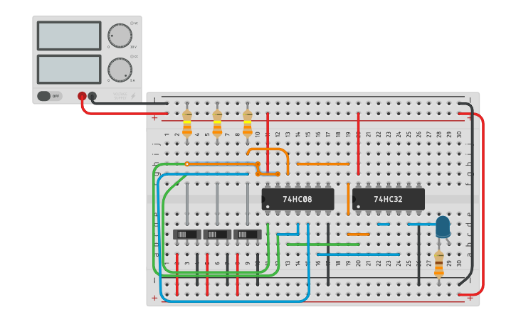 Circuit design LAB 3 - CONTROLE DE NÍVEL em um processo químico - Tinkercad