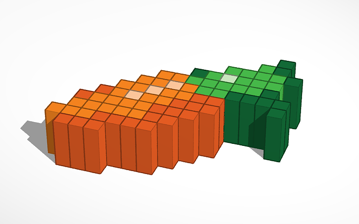 3D design Minecraft carrot - Tinkercad
