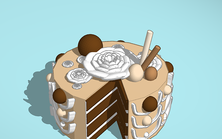 3D design Full Choc Cake!