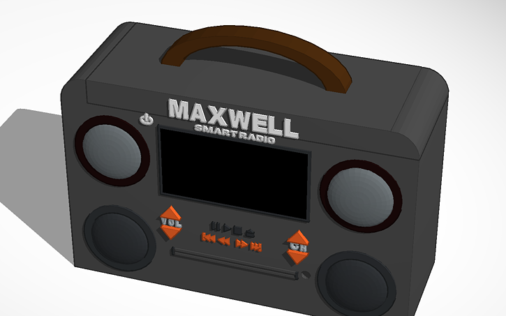 3D design Maxwell Smart radio - Tinkercad