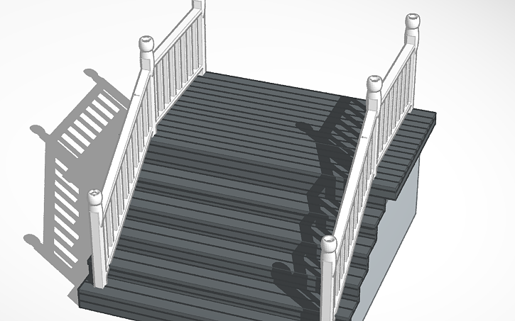 3D design Front Steps Base & Slab - Tinkercad