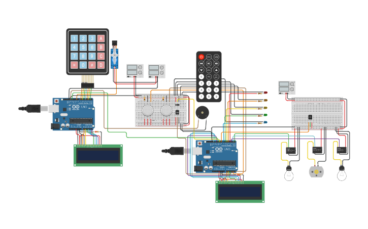 Circuit design Smart Home System - Tinkercad