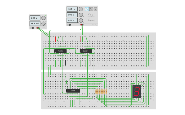 Circuit Design Lab5 Bài 1 Tinkercad