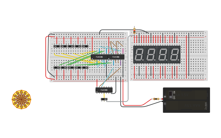 Circuit design Password lock - combination lock - Tinkercad