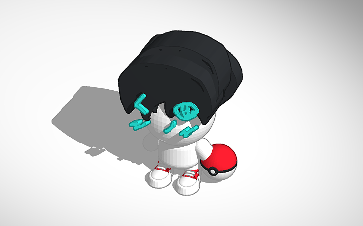 3D design ash pokemon - Tinkercad