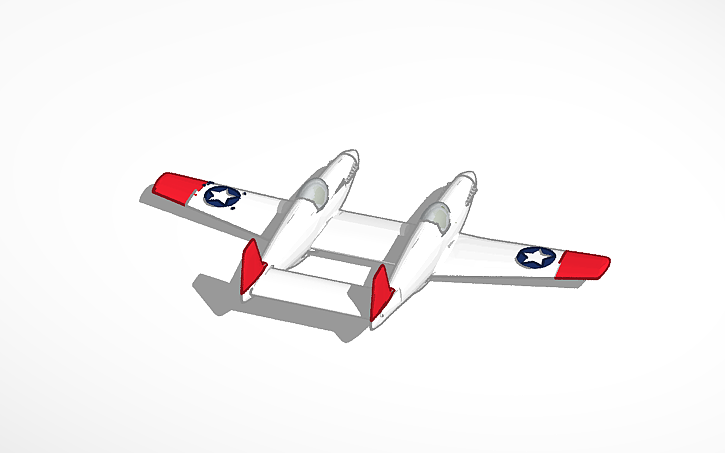 3D design f-82 twin mustang - Tinkercad