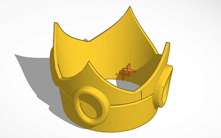 3D design Princess Peach Crown - Tinkercad