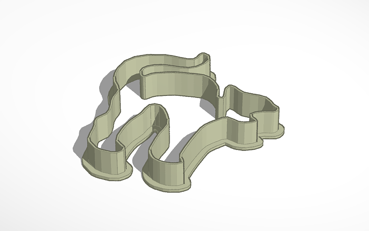 3D design Cat Cookie Cutter - Tinkercad