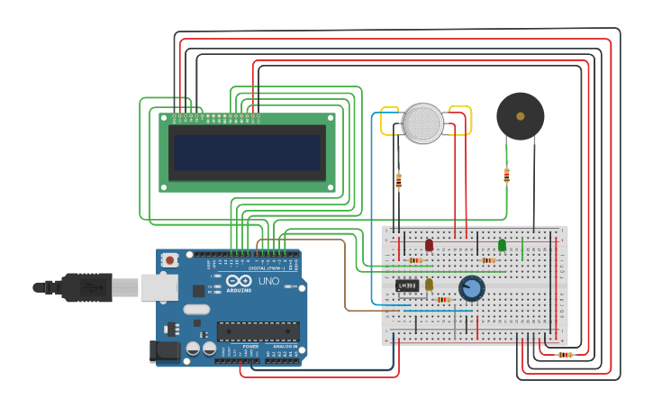 Circuit design updated virus detector - Tinkercad