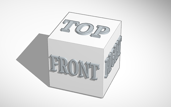 3D design side cube - Tinkercad