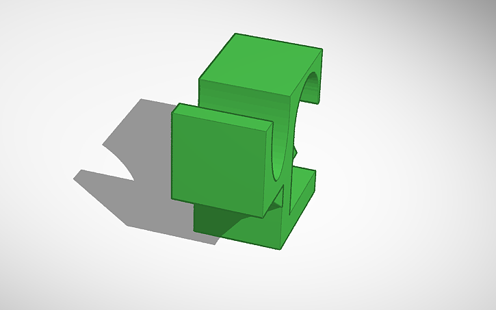 3D design 1" Conduit Mount - Cable Holder - Tinkercad