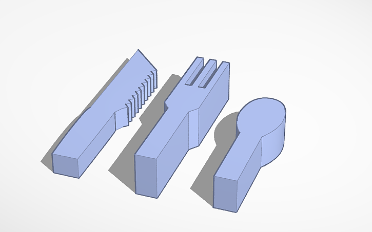 3D design Silverware pack (5 likes to unlock) - Tinkercad