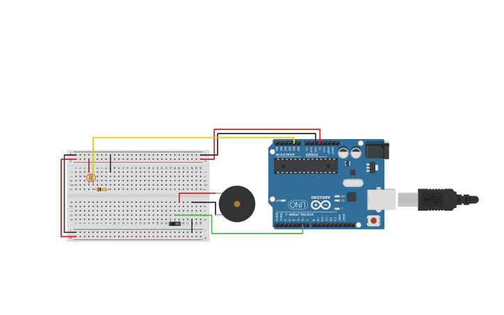 Circuit design ESQ - BLOCK CODE Light Sensor Activity - Tinkercad