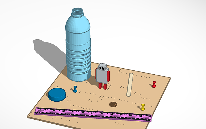 3D design mini robot - Tinkercad