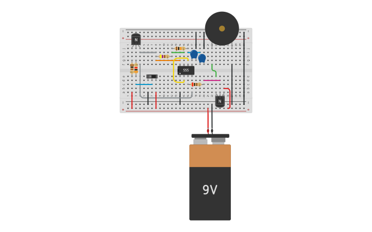 Circuit design Water detection circuit - Tinkercad