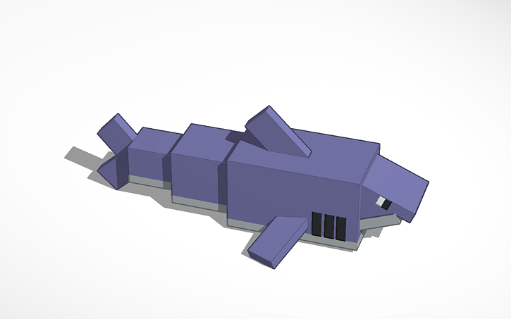 3D design Minecraft tiburón - Tinkercad