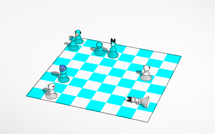 3D design Chess game with SnakeMaster - Tinkercad