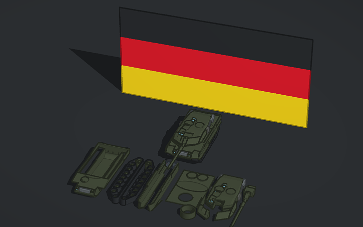 3D design leopard 2A7V MBT - Tinkercad
