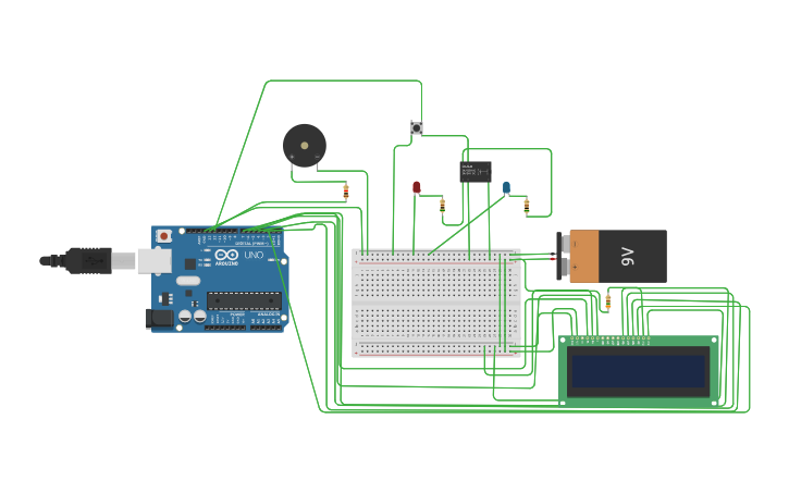 Circuit design Relay Circuit Demonstration - Tinkercad