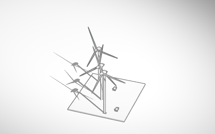 3D design Wind Turbine - Tinkercad