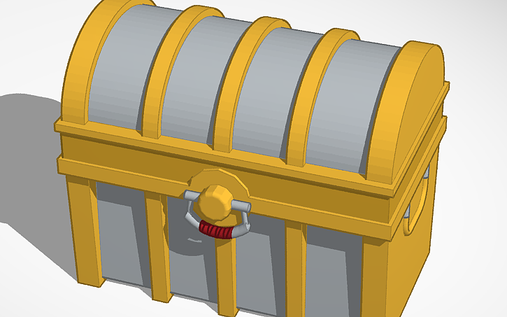 3D design TOTK iron chest - Tinkercad