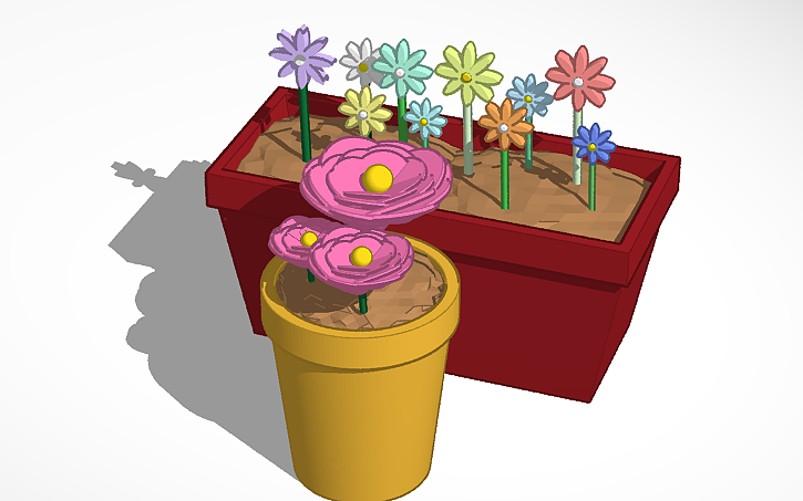 3D design Flower Pot - Tinkercad