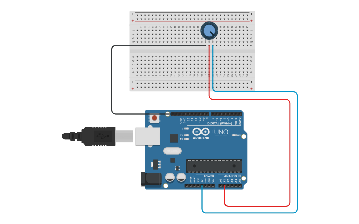 Circuit design GROUP 6_POTENTIOMETER - Tinkercad