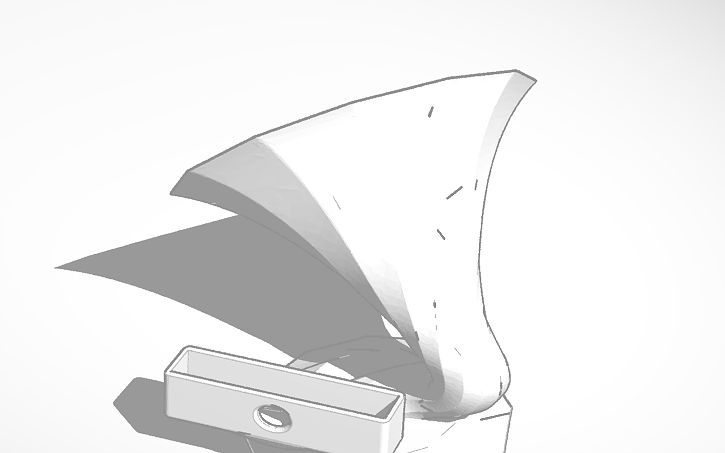 3D design iPhone 6 horn passive amp speaker - Tinkercad