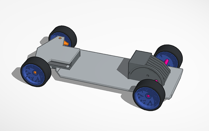 3D design Working Sim lab drift car chassis - Tinkercad