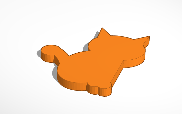 3D design cat stamp - Tinkercad