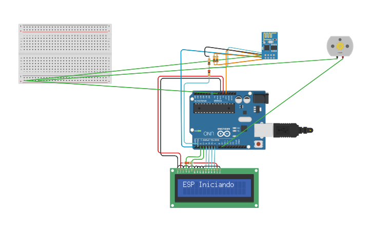 Circuit design Copy of ESP8266 basic time reading test - Tinkercad