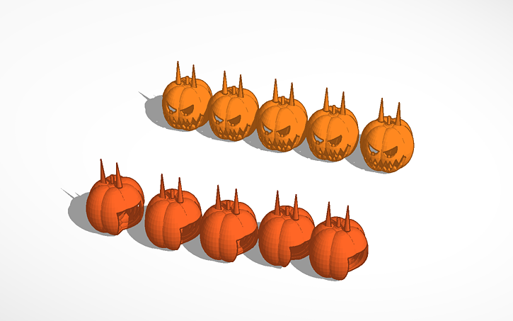 3D design Jack o' Lantern - Tinkercad