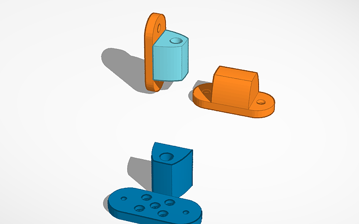 3D design child safety gate hinge - Tinkercad