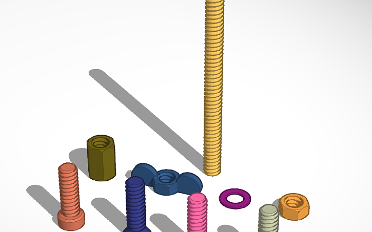 3D design thread M8 Gewinde M8 - Tinkercad