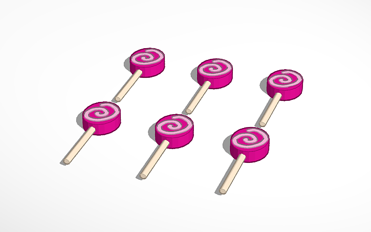 3D design Lollipop charms - Tinkercad