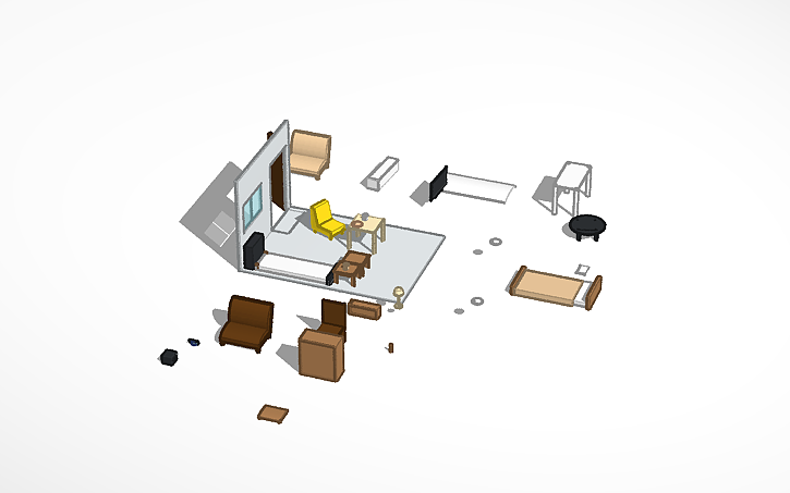 3D design Copy of Room 2 - Tinkercad