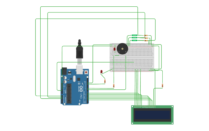 Circuit design Earthquake detector - Tinkercad