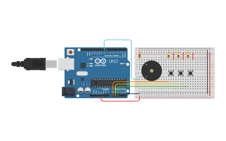 Circuit design ARDUINO BUZZER. - Tinkercad