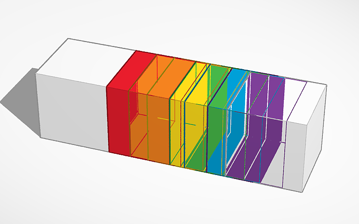 3D design the block rainbows - Tinkercad